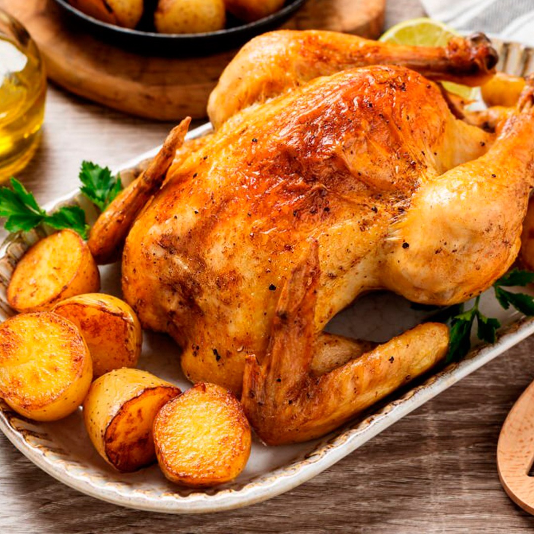 Pollo con papas asadas - Primicia